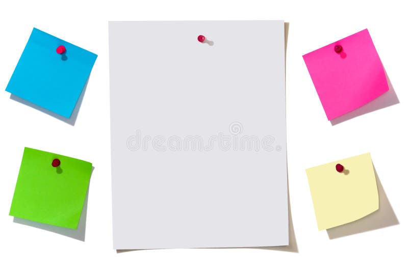 Stack of Sticky Notes on White Stock Photo - Image of sticky, empty ...
