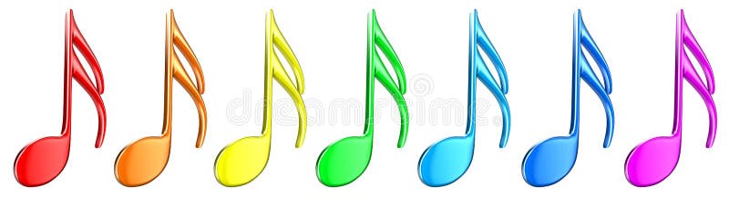 Piano Keys in Rainbow Colors Stock Illustration - Illustration of ...