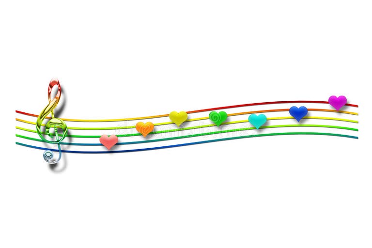 Music Notes Staff Heart Stock Illustrations – 207 Music Notes Staff ...