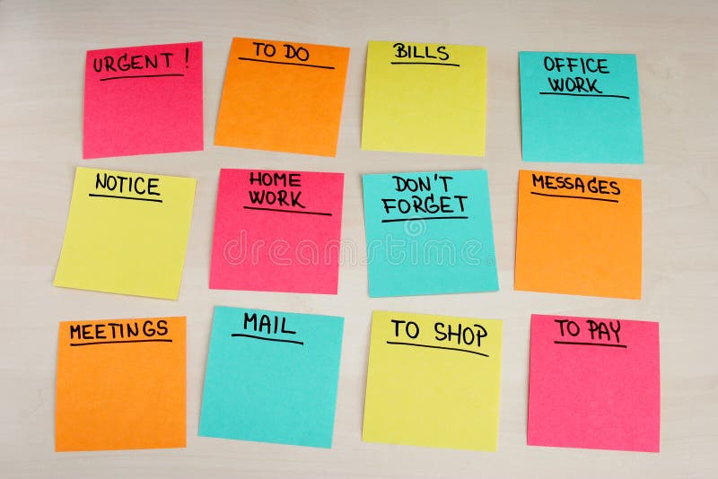 Mothers Day Sticky Notes on a Refrigerator Stock Image - Image of ...