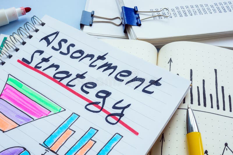 Notes on Assortment Strategy. Represents Product Diversity. Stock Photo ...