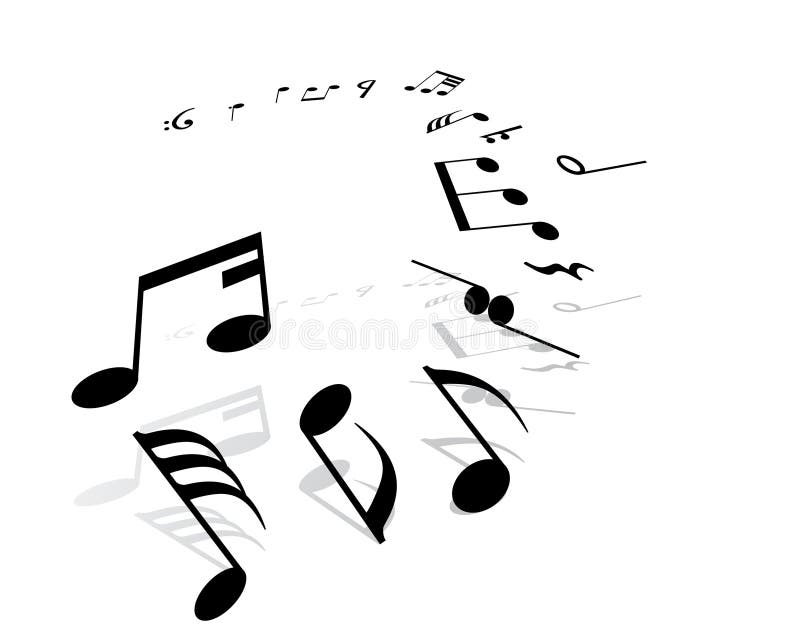 Music notes. stock vector. Illustration of painting, notes - 12213386