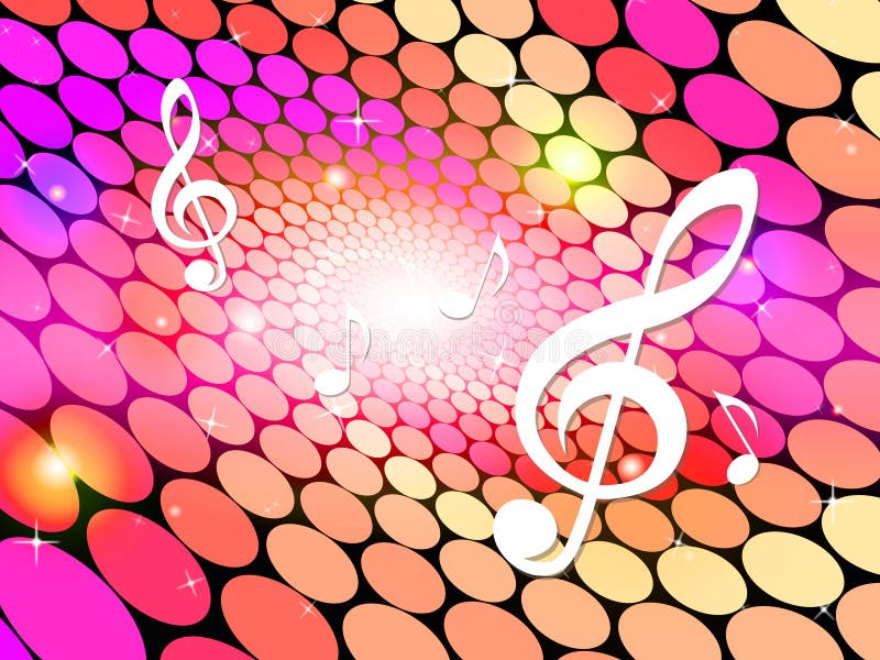 Notes Background Means Sheet Music and Backdrop Stock Illustration ...