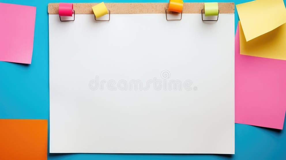 Notes blank white paper stock illustration. Illustration of vision ...