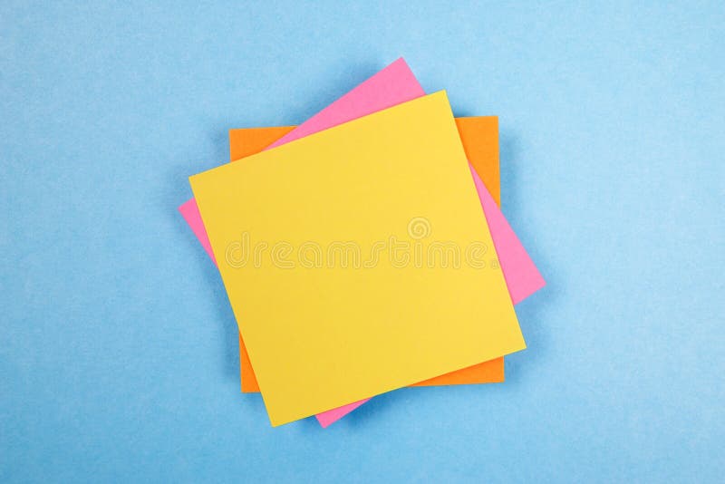 Notes on a blue background stock image. Image of notepad - 322971869
