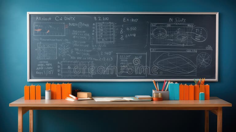 Notes blue chalkboard stock illustration. Illustration of clear - 361800078