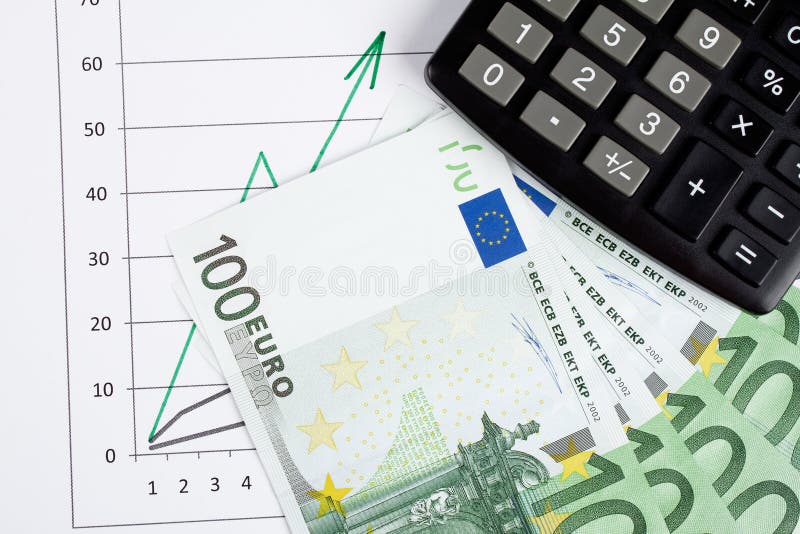 Notes and a calculator stock image. Image of group, savings - 20245431