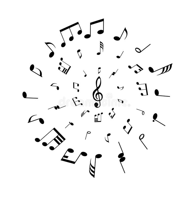 Circle Musical Notes Stock Illustrations – 9,642 Circle Musical Notes ...