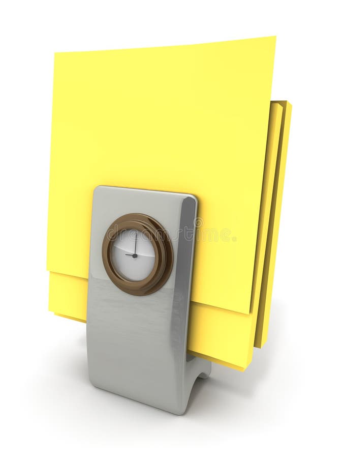 Notes in clock stock illustration. Illustration of time - 27668868