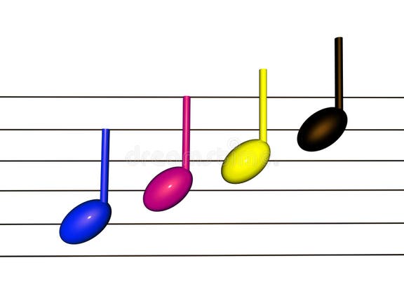 Notes of color RGB. stock illustration. Illustration of green - 6974639