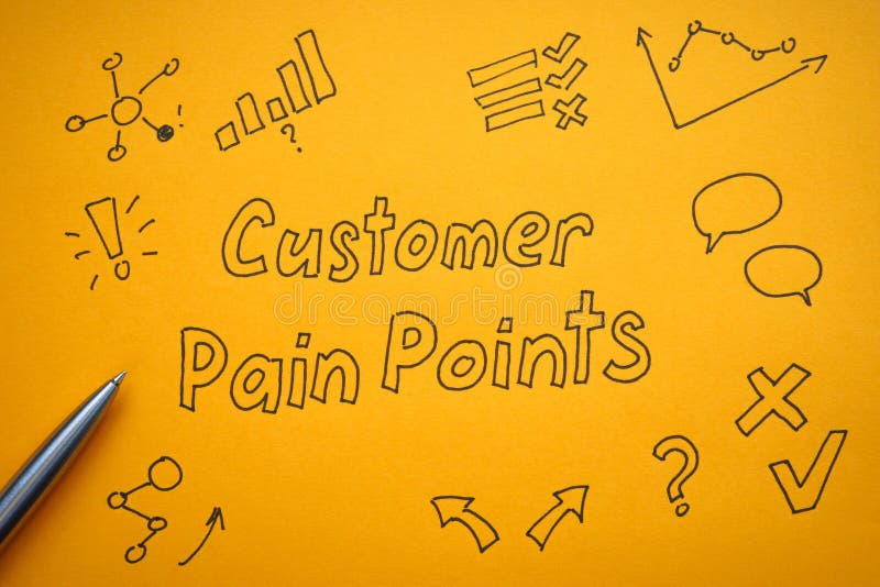 Notes on Customer Pain Points. Stock Photo - Image of frustrations ...