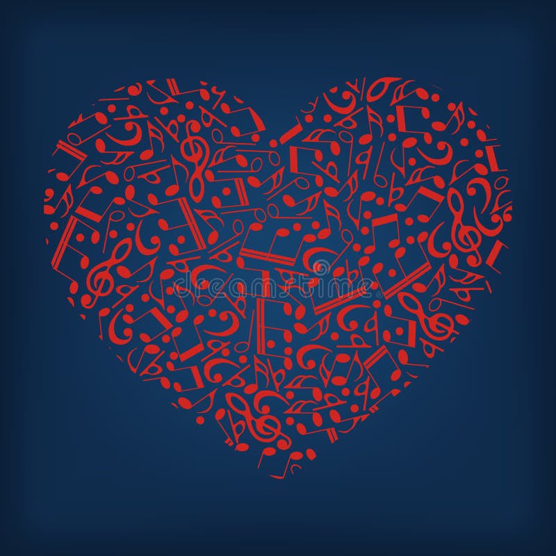 Notes de coeur de logo illustration stock. Illustration du anniversaire ...