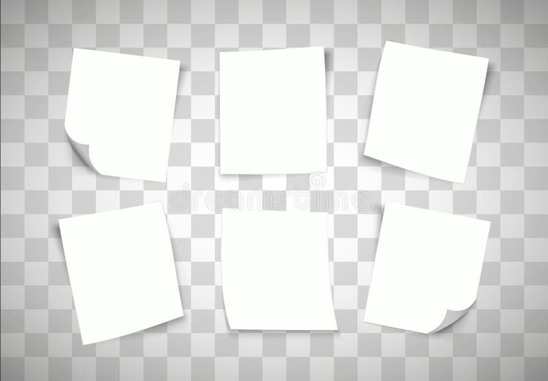 Notes De Livre Blanc Sur Le Fond Transparent Note De Post-it ...