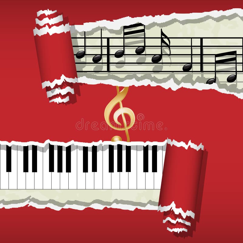 Notes De Mélodie-Piano-Musique Illustration de Vecteur - Illustration ...