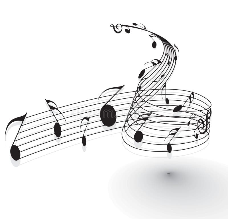 Musique. Clef Triple Et Notes Pour Votre Conception. Illustration de ...