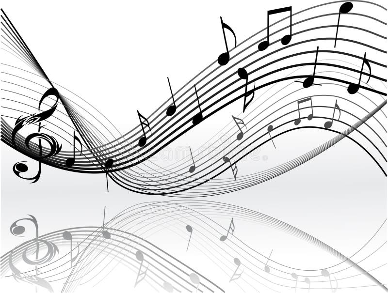 Notes de musique illustration de vecteur. Illustration du musique - 8274177