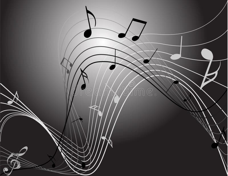 Fond Avec Des Notes De Musique Illustration de Vecteur - Illustration ...