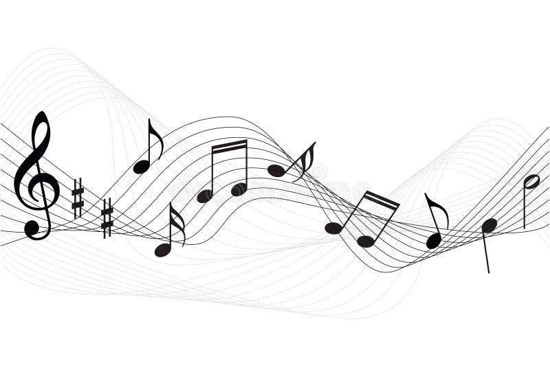 Notes De Musique De Fond Photo libre de droits - Image: 7533715