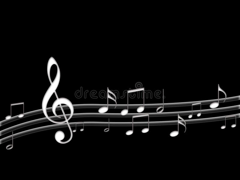 Notes De Musique Moderne Dans Le Noir Illustration Stock - Illustration ...