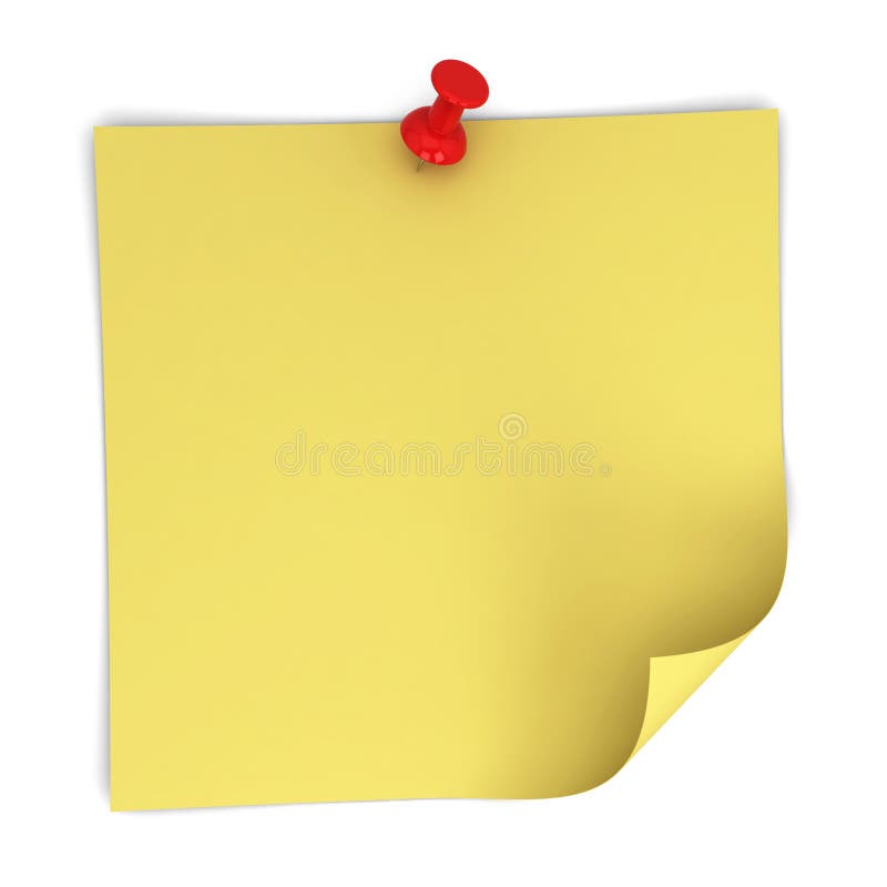 Note avec la punaise illustration stock. Illustration du objet - 30173081