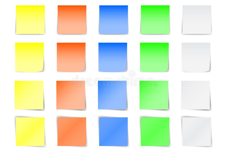 Notes de post-it illustration de vecteur. Illustration du feuille ...