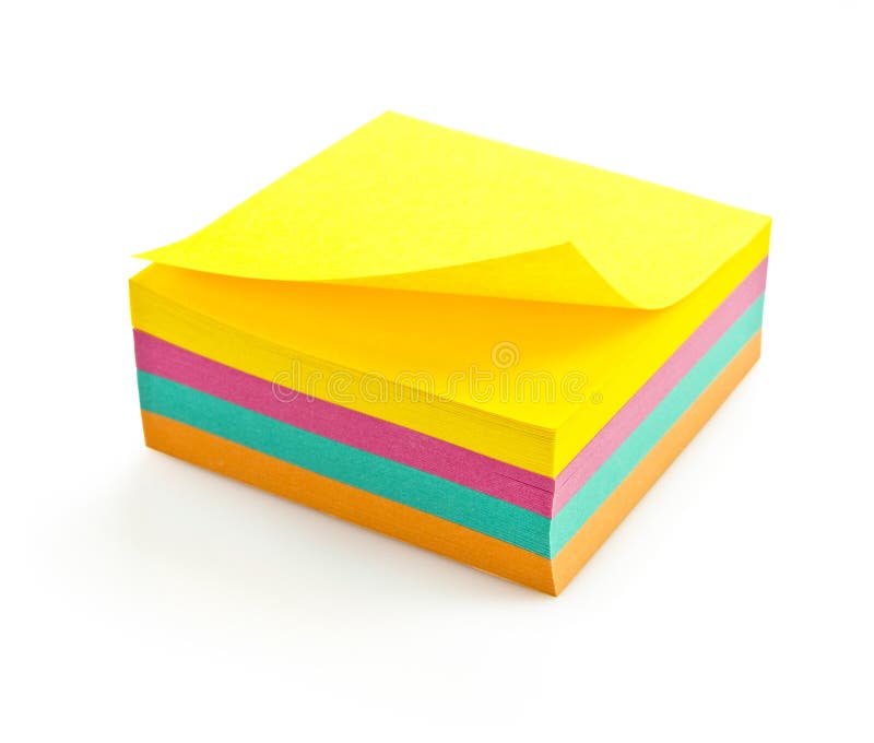 Notes De Post-it D'isolement Image stock - Image du découpage ...