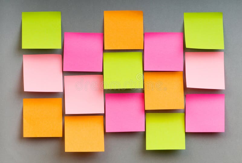 Papier De Note Multicolore De Post-it Photo stock - Image du concept ...