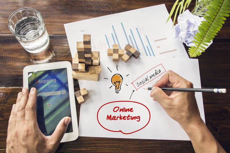 Notes about Digital Marketing. Stock Image - Image of notes, market ...