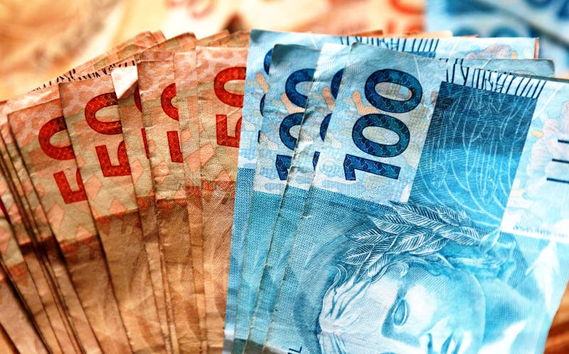 Hands Holding Brazilian Real Notes - Money from Brazil - Notes of Real ...