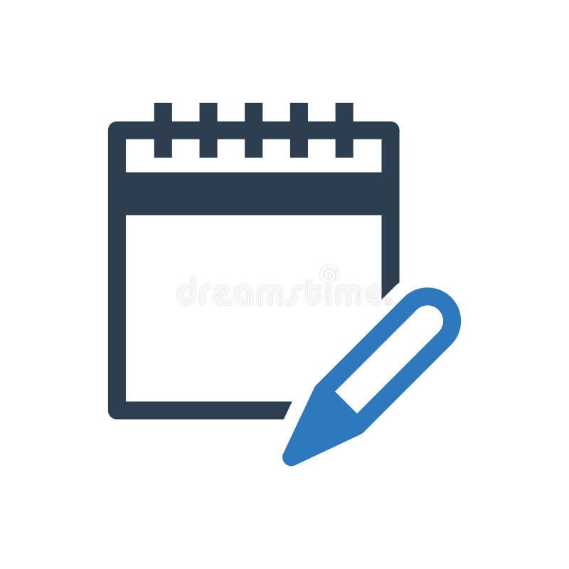 Notes Edit Icon - Note Write Icon Stock Illustration - Illustration of ...