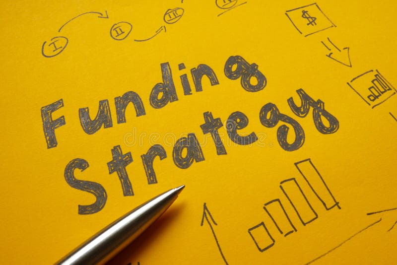 Notes on Funding Strategy. Symbol of Financial Planning. Stock Photo ...