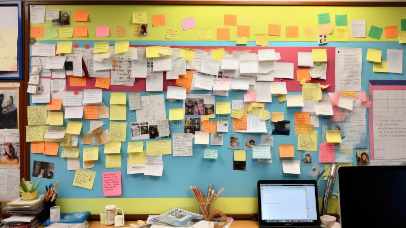 Notes Horizontal Frame Office Stock Illustration - Illustration of ...