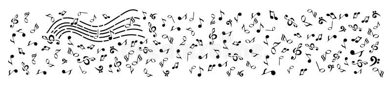 Music Notes Horizontal Background. Vector Illustration Stock ...