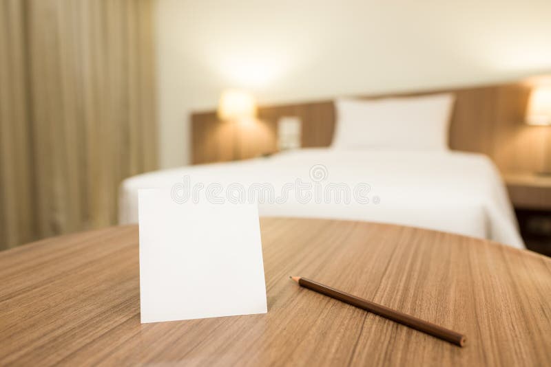 Telephone In Hotel Room With Note Paper Stock Image - Image of dialog ...