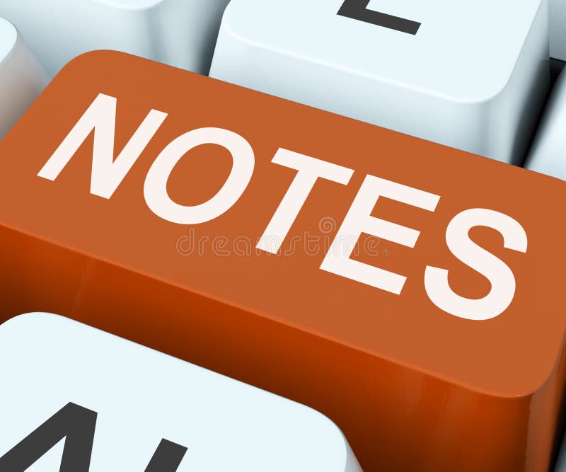 Notes Key Shows Information Reminders or Info Stock Image - Image of ...