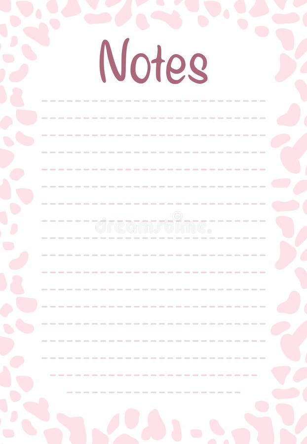 Notes List, daily Planner Decorated with Pale Pink Terrazzo Pattern and ...