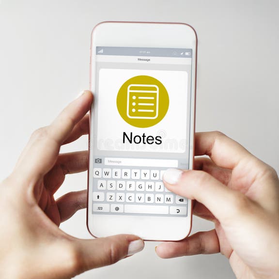 Notes Message Icon Wepage Concept Stock Photo - Image of networking ...
