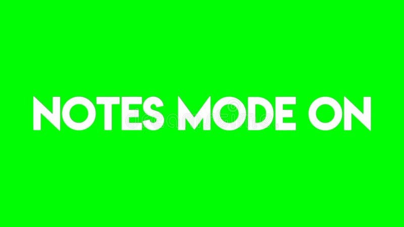 Notes Mode on Text Green Screen Animated Video Stock Video - Video of ...