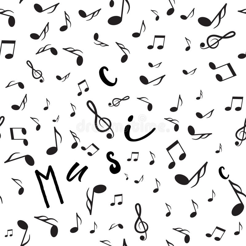 Notes - Music Seamless Background Stock Vector - Illustration of ...