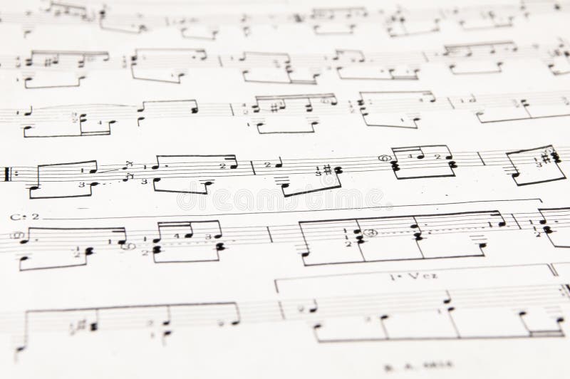 Notes and musical staves stock image. Image of arrangement - 109385365