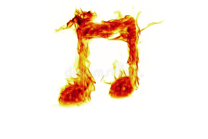 Notes musicales sur le feu illustration stock. Illustration du flamme ...