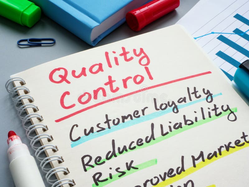 Notes in a Notebook about Quality Control. Stock Photo - Image of ...