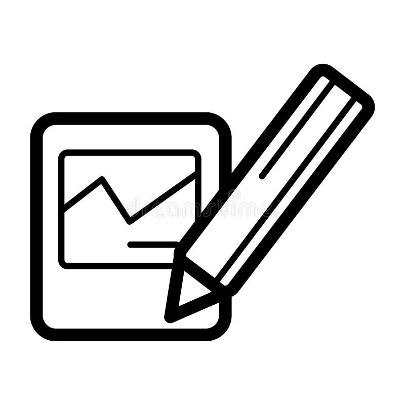 Notes and Pan Vector Icon. Black and White Note Illustration. Outline ...