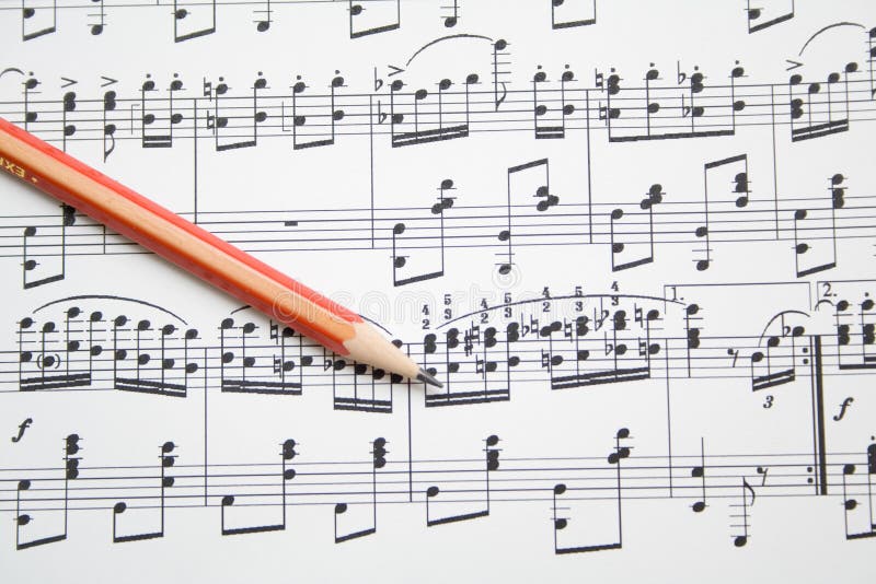 Music notes composing stock image. Image of drawing, sheet - 6546055