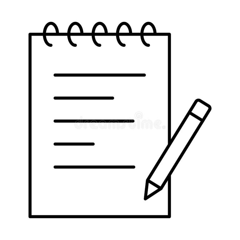 Notes, Pencil Vector Icon Which Can Easily Modify Stock Vector ...