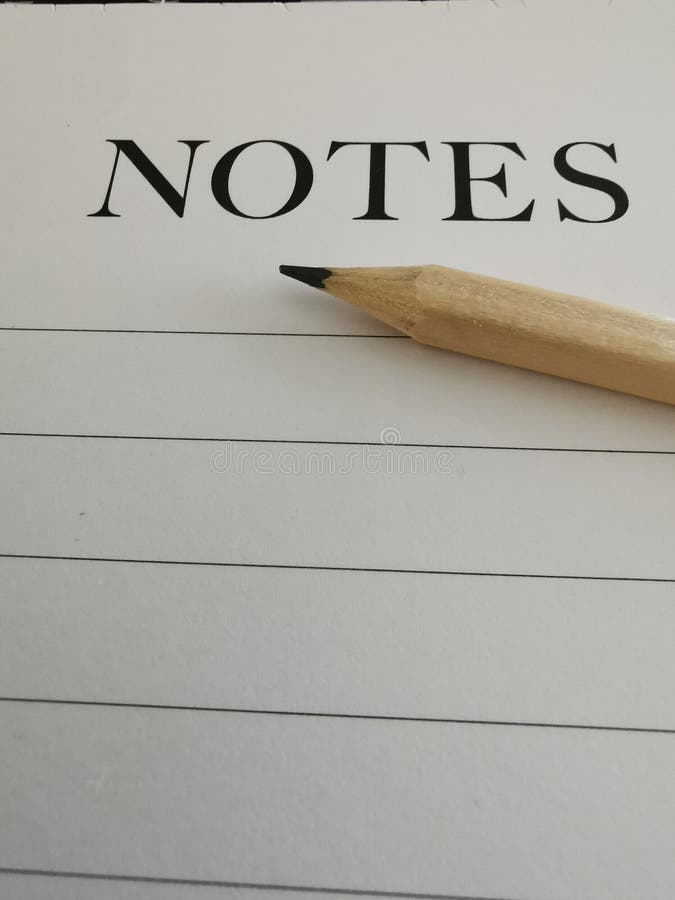 Notes. a Piece of Paper from a Notebook. Stock Image - Image of goal ...