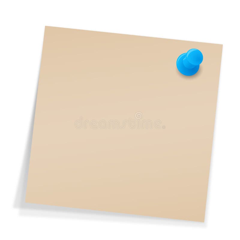 Notes with pin stock vector. Illustration of copy, thumbtack - 41265561