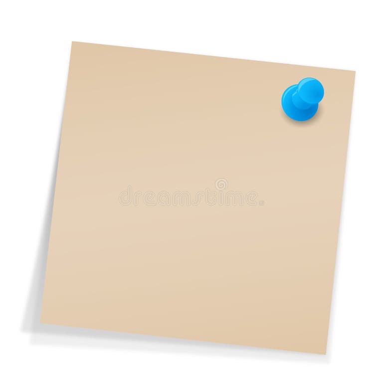 Notes with pin stock vector. Illustration of copy, thumbtack - 41265561