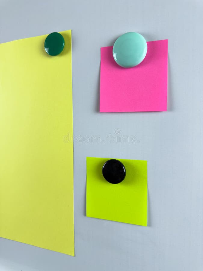 Notes Pinned To Whiteboard with Magnets Suitable for Tracking Tasks ...