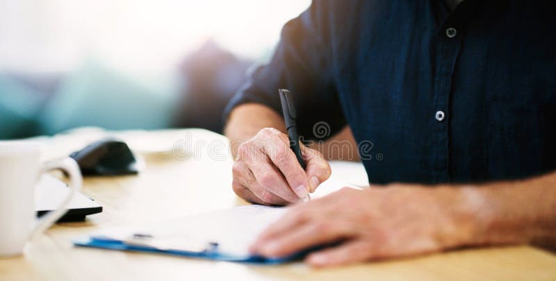Notes, Planning and Hands of Businessman Writing on Paper, Documents ...